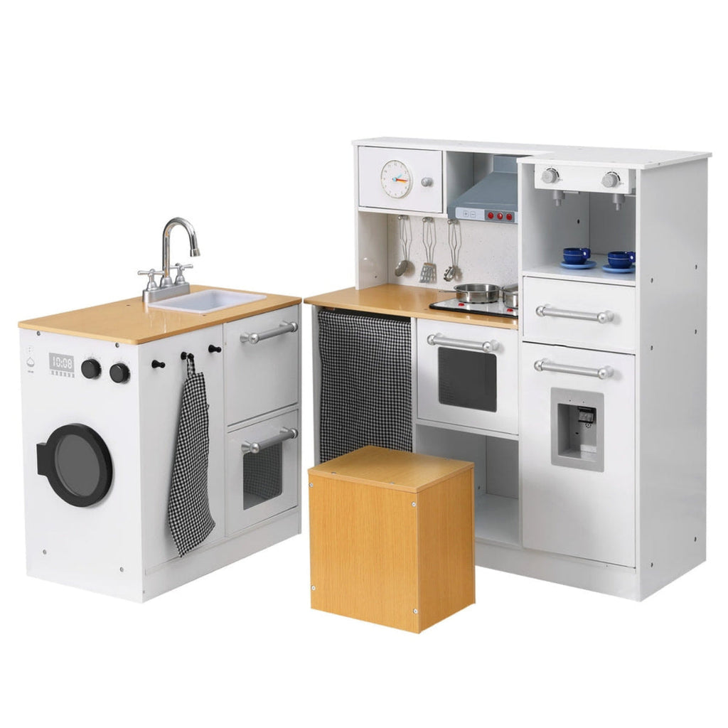 Keezi 2-Piece Kids Wooden Kitchen Set