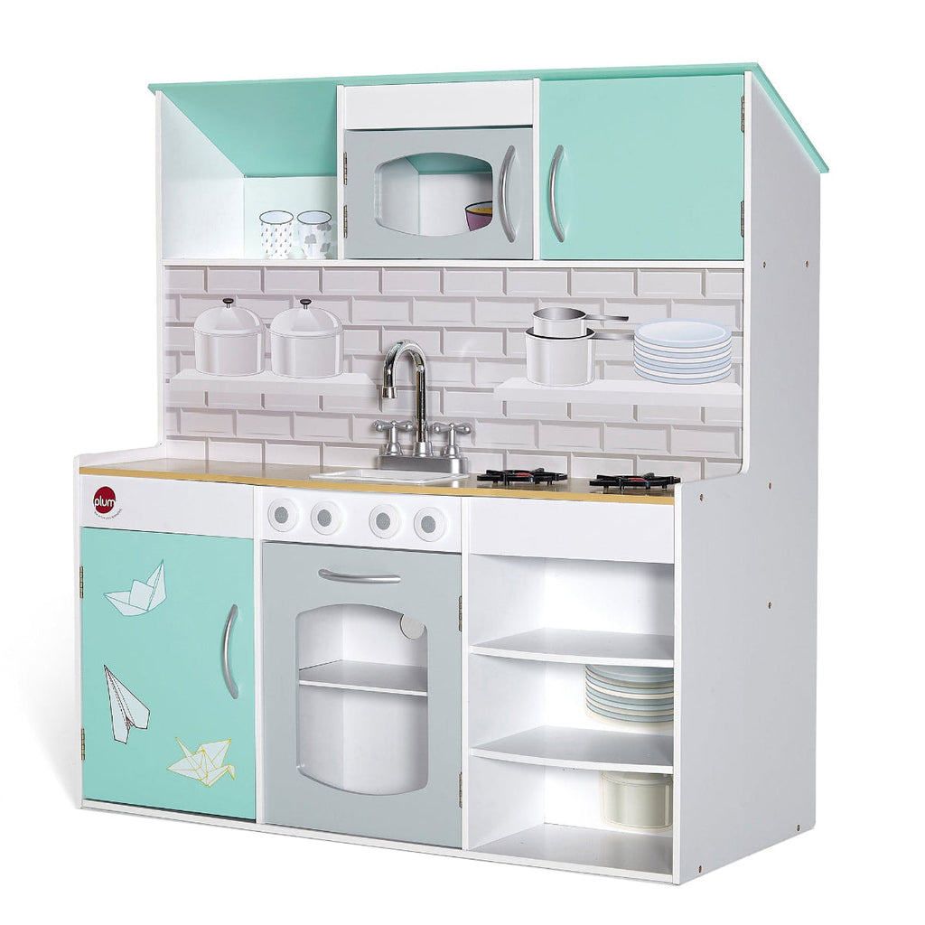Keezi Kids Modern Interactive Kitchen Playset with Kitchenware